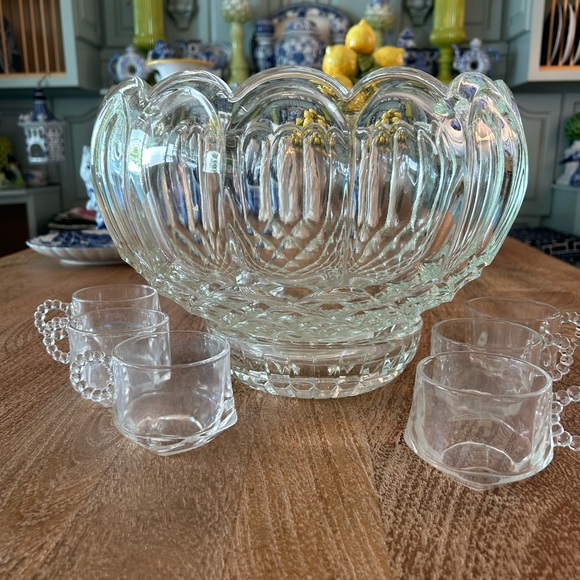 Party Supplies | Elegant Clear Glass Punch Bowl Set | Poshmark